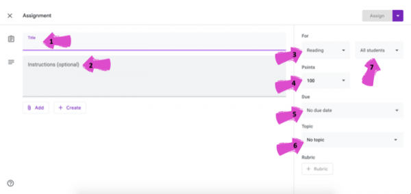 How to Make Assignments in Google Classroom - The Teacher Next Door