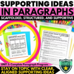 How to Teach Paragraph Writing – Supporting Ideas and Details in ...