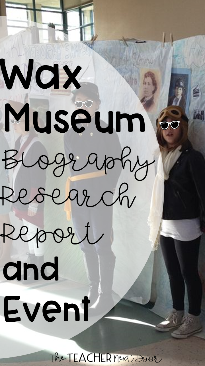 Wax Museum: Biography Research Report and Event - The Teacher Next Door