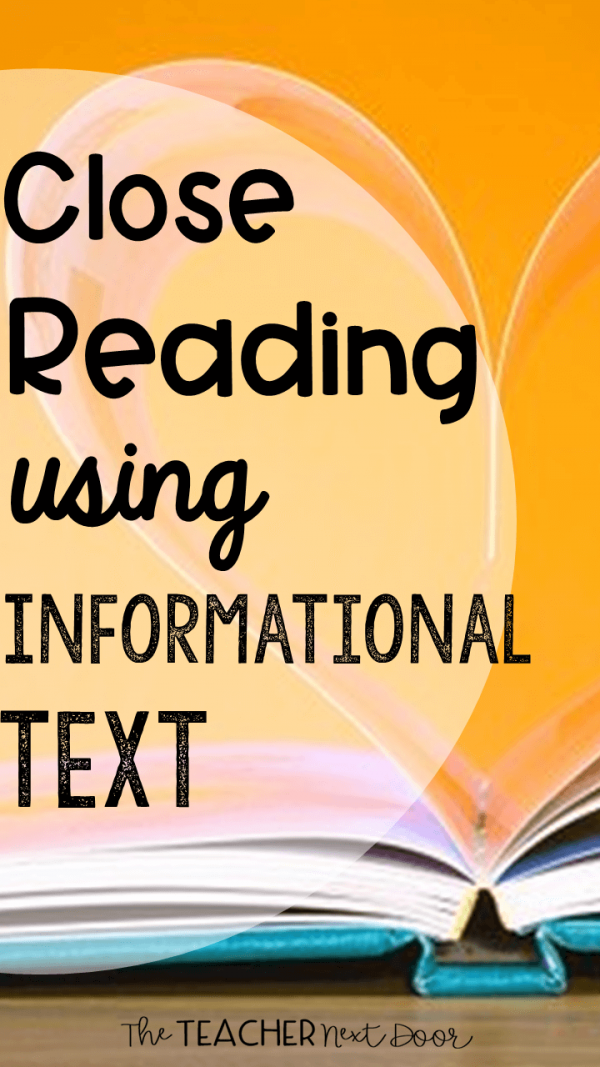 Close Reading Using Informational Text - The Teacher Next Door
