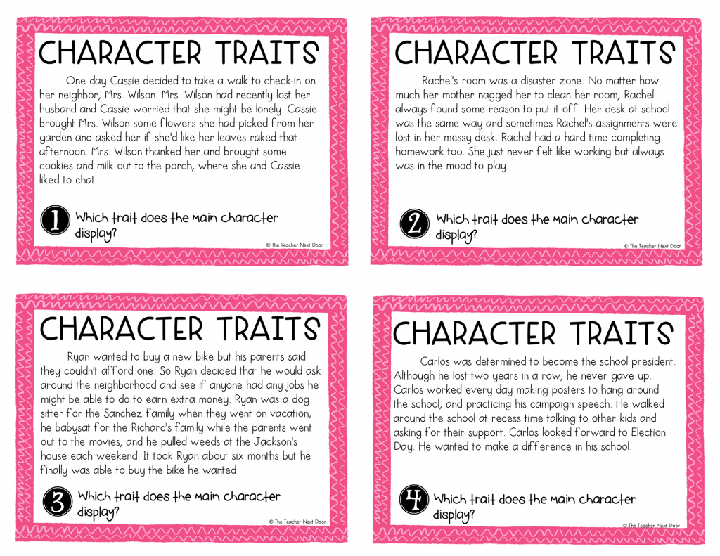 Identifying Character Traits Worksheet Identifying Character Traits Worksheet