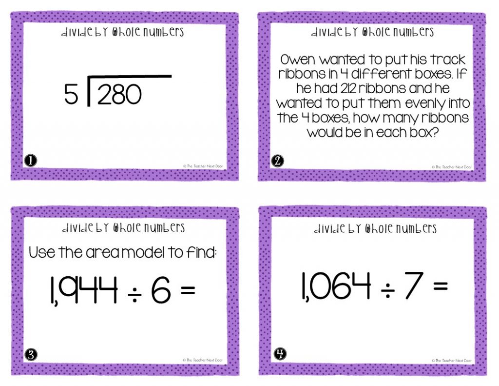 4th Grade Number and Operations in Base Ten Task Card Bundle - The ...