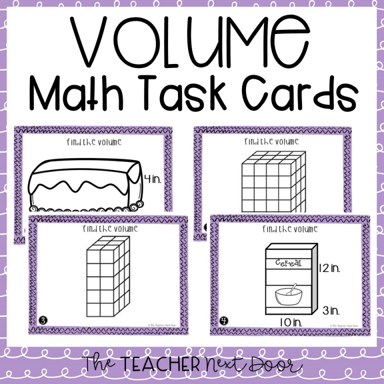 5th Grade Volume Task Cards Volume Center Volume Game The Teacher 5th Grade Volume Task Cards Volume Center Volume Game The Teacher