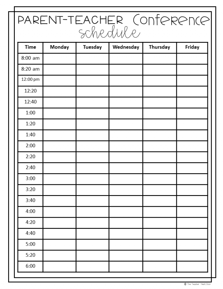 FREE Parent Teacher Conferences Packet For 3rd 6th Grade Print FREE Parent Teacher Conferences Packet For 3rd 6th Grade Print