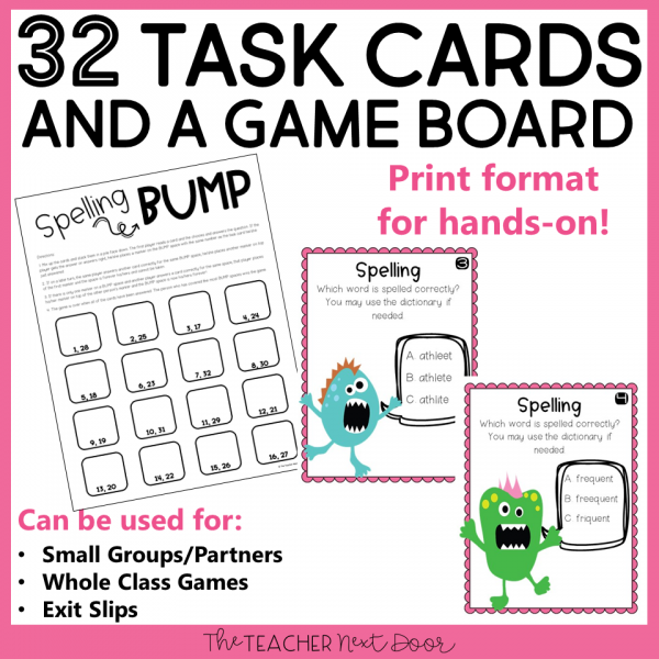 Spelling Game Print And Digital For 5th Grade The Teacher Next Door Spelling Game Print And Digital For 5th Grade The Teacher Next Door