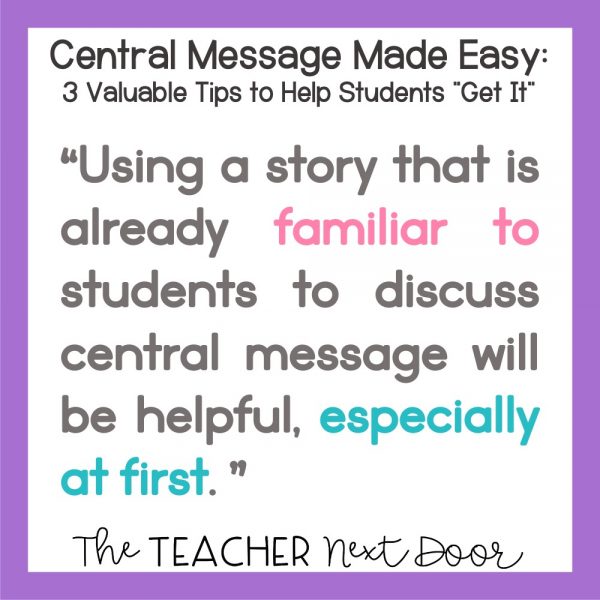 Central Message Made Easy: 3 Valuable Tips to Help Students "Get It ...